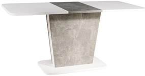 Casarredo Jídelní stůl CALIPSO rozkládací 110x68 šedá beton/bílá mat