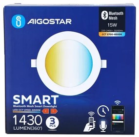 Aigostar-SADA 3x LED Stm. podhl. svítidlo MESH 15W/230V 2700K-6500K pr.17cm