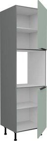 ARIA sa | vysoká skříňka 60 DP-215 2F na vestavnou troubu | 60 cm | ANTI FINGERPRINT povrch | antracit/aquamarine