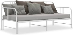 Rám vysouvací postele/pohovky bílý kovový 90 x 200 cm 324753