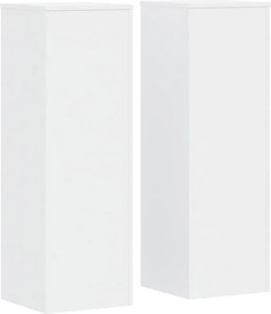 Stojany na rostliny 2 ks bílé 33 x 33 x 100 cm kompozitní dřevo 3307882
