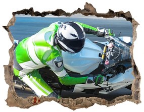 Wallmuralia Fototapeta díra na zeď 3D Motocyklový závod 95x64 cm