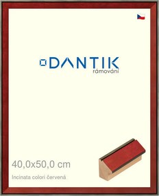 DANTIK rámeček 40x50 | INCLINATA colori červená (Plexi Čiré)