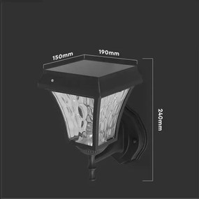 LED Solární nástěnná lampa 3v1 LED/2W/5,5V 3000K/6000K IP65 2200 mAh