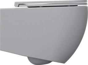 Isvea Isvea, INFINITY závěsná WC mísa, Rimless, 36,5x53cm, stone grey, 10NF02005-2V