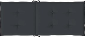 Podušky na židli vysoké opěradlo 6 ks černé 120x50x3 cm textil 314111