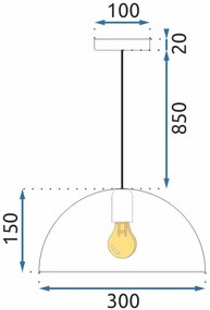 Toolight, závěsná lampa APP911-1CP Marble, imitace kamene, OSW-06620