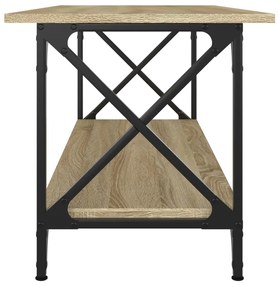 Konferenční stolek dub sonoma 100x45x45 cm kompozit a železo - Default Title