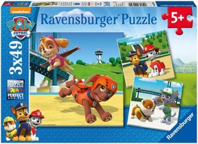 RAVENSBURGER Puzzle 3x49 dílků Tlapková patrola: Psí tým 21x21cm 3v1 2409239