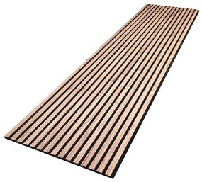 Dekorační obkladový SLAT panel akustic 27-14 Dub Klasik MDF černá 280cm x 60cm