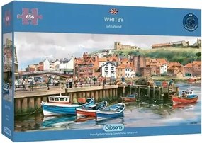 GIBSONS Panoramatické puzzle Whitby, Yorkshire / 636 dílků / 68,5 × 32
