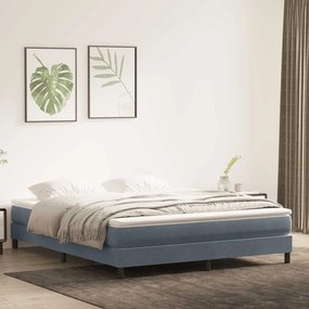 Postel Box Spring bez matrace Dark Grey 180x220 cm samet 3315886