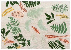 Lorena Canals koberec 170 x 240 barevné listy - krémový Plants