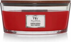 WoodWick vonná svíčka s dřevěným knotem Elipsa Crimson Berries 453,6 g