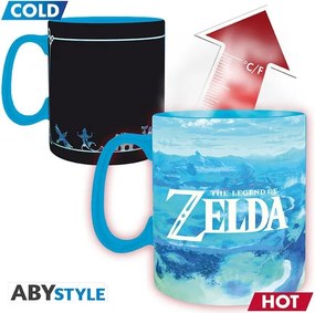 Hrnek Abysse Corp The Legend of Zelda - Breath of the Wild (měnící se motiv) 460 ml Vícebarevná