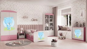 Dětská skříň Babydreams 90 cm méďa růžová