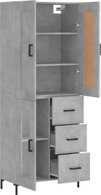 Skříň highboard betonově šedá 69,5x34x180 cm kompozitní dřevo 3199941