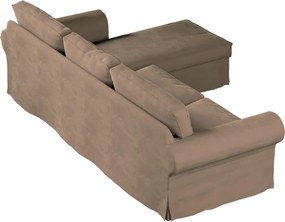 Potah na pohovku IKEA Ektorp 2-místná s lenoškou barva béžová látka lesklé, sametová