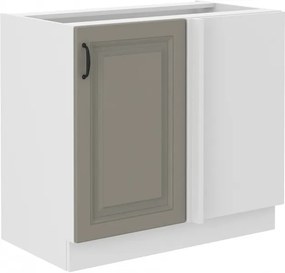 Kuchyňská skříňka Stilo 105 ND 1F BB korpus bílá, dvířka světle šedá CLAY