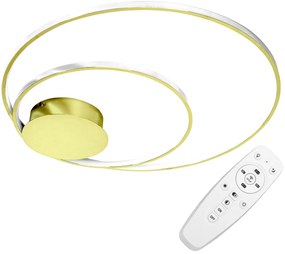 Toolight - LED stropní svítidlo + dálkové ovládání APP803-C, zlatá, OSW-09752