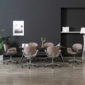 vidaXL Otočné jídelní židle 6 ks umělá kůže [3054856] Barva: Tmavě šedá