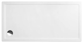 Obdélníková akrylátová sprchová vanička FLAT KVADRO dlouhý obdélník 60 mm S 1600 × 750 FLAT KVADRO/1600x750 8000244