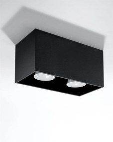Stropní svítidlo Quad Maxi, 1x černé kovové stínítko