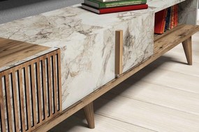 Designová TV sestava Cadelaria ořech bílý