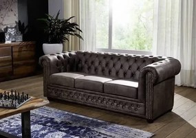 Askont Chesterfield Oxford: Pohovka 3M Dark Brown
