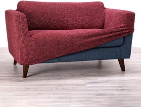 Bielastické potahy VITTORIA bordó křeslo s dřevěnými rukojeťmi (š. 40 - 70 cm)
