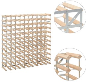 vidaXL Marketos Stojan na víno na 120 lahví masivní borové dřevo