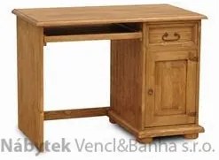 dřevěný rustikální stylový PC stolek z masivního dřeva borovice Mexicana D38 euromeb