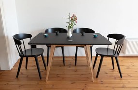 Hnědý lakovaný rozkládací jídelní stůl RAGABA ENVELOPE 90 / 130 x 65 / 90 cm