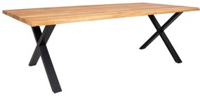 Dubový jídelní stůl Tamko z masivu 240 cm, přírodní/černá