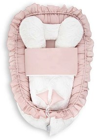 Luxusní hnízdečko s peřinkou pro miminko Belisima Bella Růžová