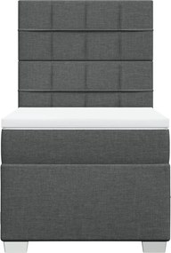 Box spring postel s matrací tmavě šedá 90x190 cm textil 3292644