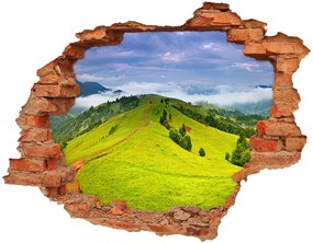 Wallmuralia Nálepka fototapeta 3D výhled Zelené vrcholky 90x70 cm
