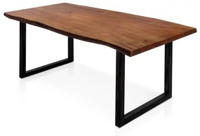 Jídelní stůl masiv akát černé nohy Dalma 240x100 silná deska