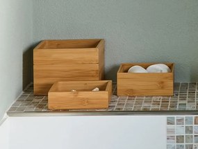 Zeller Present Úložný box, organizér do šuplíku, bambusová sada 2ks (17x12x12)