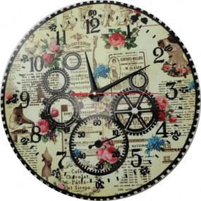 Hodiny na zeď ze dřeva, nástěnné hodiny I SENTOP HDFK001- Wall clock HEU-