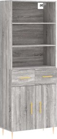 Skříň highboard šedá sonoma 69,5 x 34 x 180 cm kompozitní dřevo 3200511