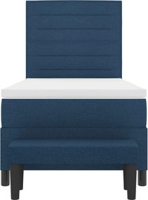 Postel s boxspringem s čelo Modrá 90 x 190 cm textil 3343959