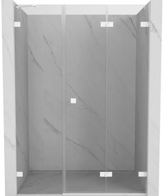 Mexen Lunar-F skládací sprchové dveře pravé 110 cm, transparentní, bílé - 836S-110-050-20-00-P