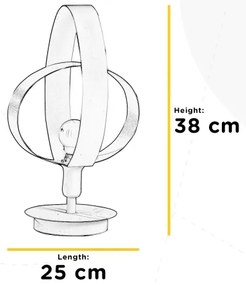 ONLI - Stolní lampa SERENA 1xE14/6W/230V bílá 38 cm