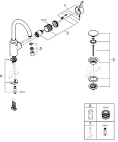 GROHE 23933001 - Umyvadlová baterie EUROSMART COSMOPOLITAN velikost L chrom