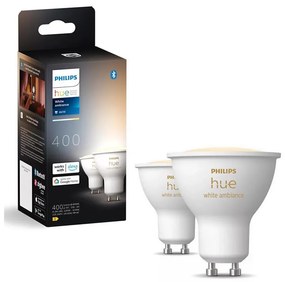 SADA 2x LED Stmívatelná žárovka Philips Hue WHITE AMB. GU10/4,2W/230V 2200-6500K