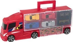 TEAMSTERZ Set Přeprava aut tahač a kufřík 2v1 / 4 autíčka / Plast / od