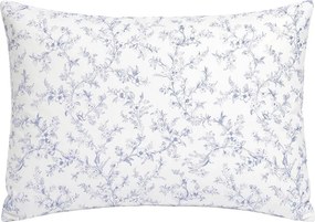 SCANquilt povlak CLIMA COOL - chladivý kytička+proužek bílomodrá 70 x 90 cm