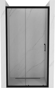 Mexen APIA sprchové posuvné dveře do otvoru 125 cm, černá, 845-125-000-70-00