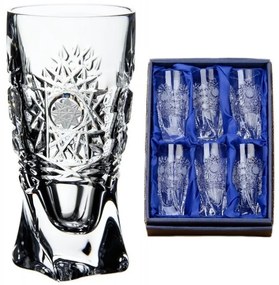 Onte Crystal Bohemia Crystal ručně broušené sklenice na destiláty Quadro 500pk 50 ml 6KS